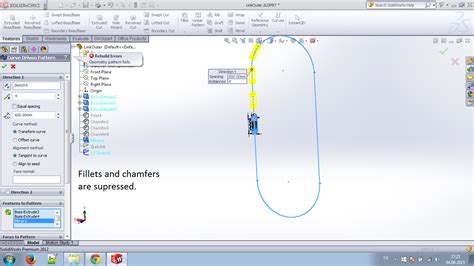 Unable To Create Instances For The Pattern Error Grabcad Questions