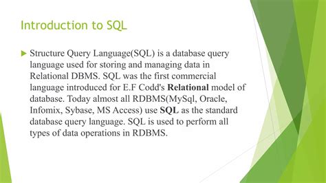 Sqlstructured Query Language Pptx