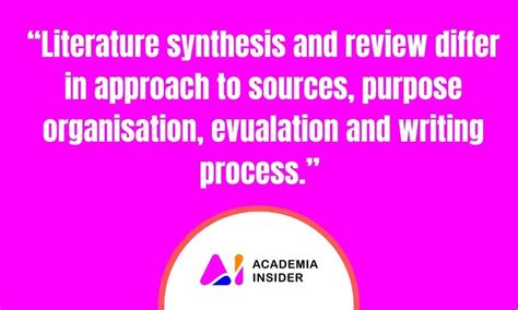 Literature Synthesis Guide To Synthesise And Write Literature Review
