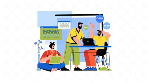 team coding illustration graphics motion array