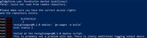 Reactjs Error When Deploying React App To Github Pages Fatal Could Not Read Username For