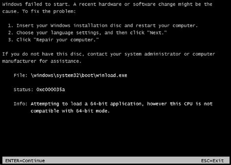 Laptop This Cpu Is Not Compatible With 64 Bit Mode Installing