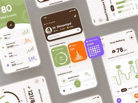 Freud Ui Kit Ai Mental Health App Mindfulness Metrics Uiux By Strangehelix For Ui8 On Dribbble