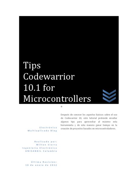 Tips Codewarrior 10 Pdf Unidad Central De Procesamiento Ingeniería Informática