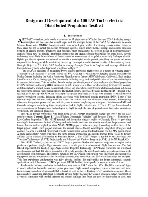Design And Development Of A 200 Kw Turbo Electric Distributed