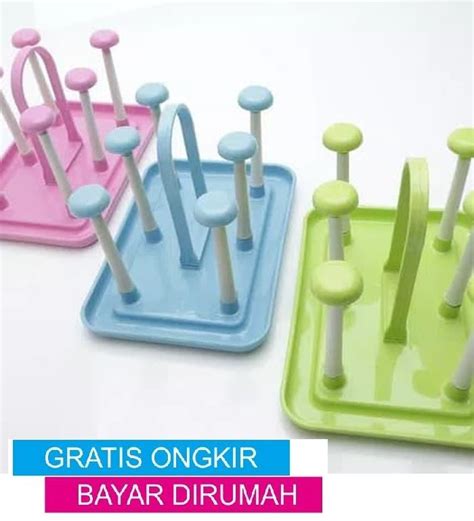 Stand Gelas Stick Plastik Kotak Tempat Cangkir Rak Gelas Tatakan Gelas Stand Glass