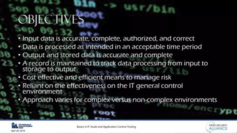 Basics In It Audit And Application Control Testing Pdf