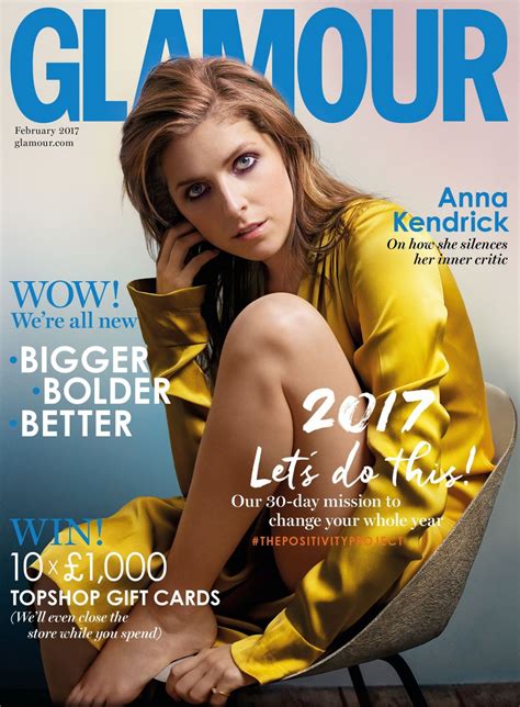 Anna Kendrick Glamour Magazine Uk February 2017 Issue • Celebmafia