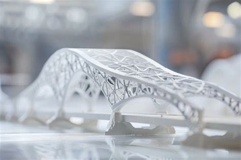 3d Printed Bridge Model Stock Illustration Illustration Of Geometric 342209399