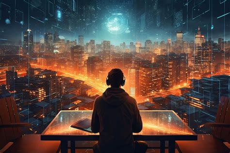 Premium Ai Image Artistry In Code Cyber Hacker Showcase Generative Ai