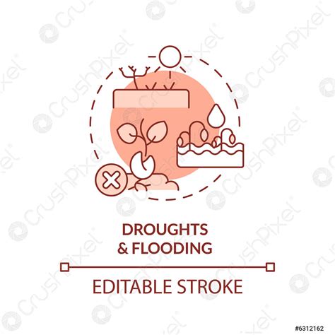Customizable Droughts And Flooding Icon Heatflation Concept Stock Vector 6312162 Crushpixel