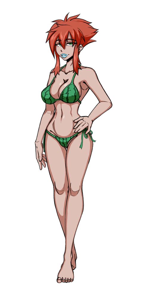 Rule 34 Akayuki Zero Bikini Female Only Kiva Andru Megas Xlr White Background 7743906