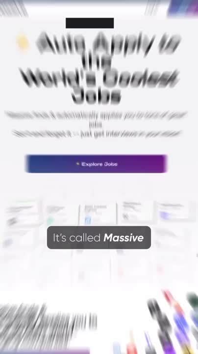 [video] how massive will automatically apply to your dream job