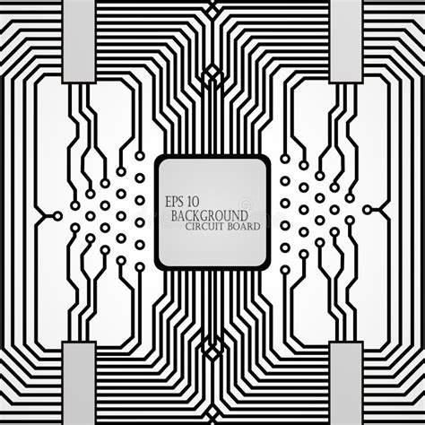 Circuit Board Cpu Vector Illustration Stock Vector Illustration Of Information Internal