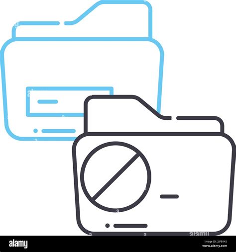 Prevent Document Line Icon Outline Symbol Vector Illustration Concept Sign Stock Vector Image