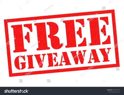 Free Giveaway Red Rubber Stamp Over Stock Illustration 418371043