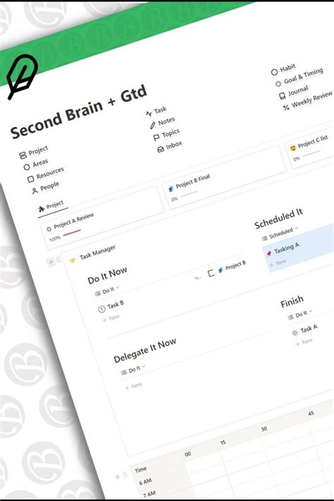 Second Brain Gtd Notion Template · Karyakarsa