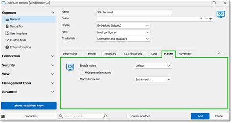 Ssh Terminal Entry Settings Devolutions Documentation