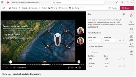 如何在 microsoft stream 中剪裁视频 microsoft 支持