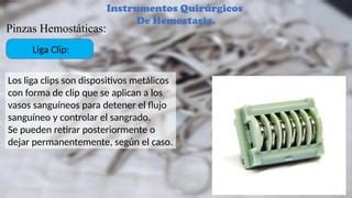 Clases Instrumentos Quirúrgicos De Hemostasiapptx
