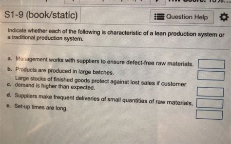 Solved Question Help S1 9 Book Static Indicate Whether