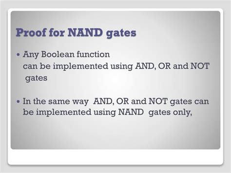 Nand And Nor As A Universal Gates PPTX