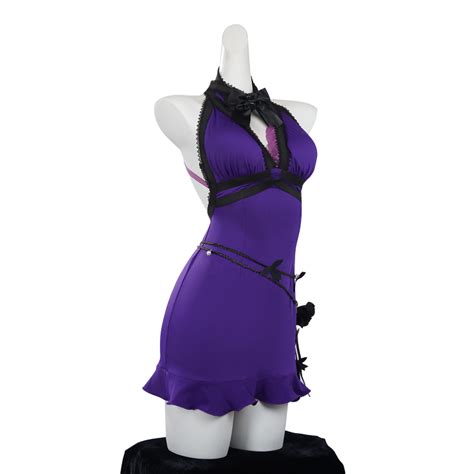 Sex Doll Cosplay Outfit Final Fantasy Tifa Purple Dress ️ Bsdoll