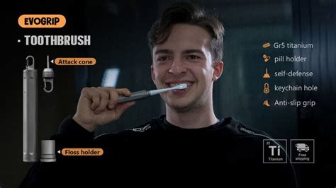 Multifunctional Titanium Toothbrushes Evogrip