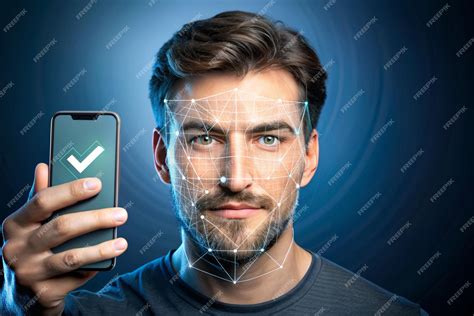 3d Face Recognition Illustration With Check Mark Concept Of Facial