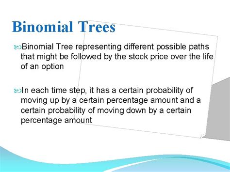 Chapter 11 Binomial Trees Outline A Onestep Binomial