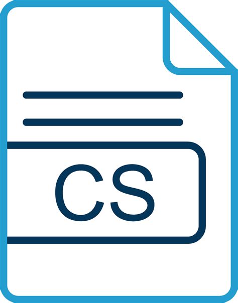 Cs File Format Line Blue Two Color Icon 44130443 Vector Art At Vecteezy