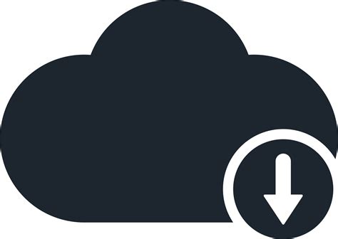 Cloud Icon And Arrow Down Symbol PNG