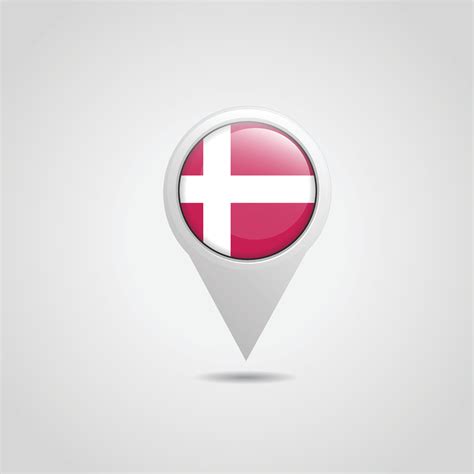Denmark Flag Map Pin Vector Art At Vecteezy