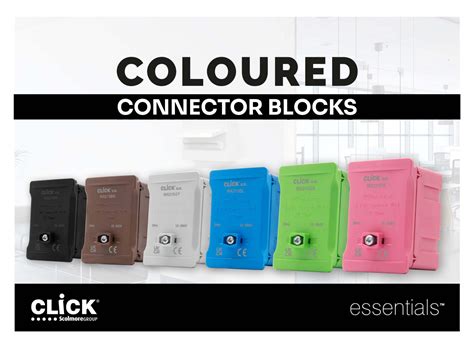 Coloured Connector Blocks Added To The Click Essentials Range