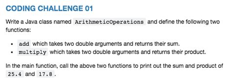 Solved Coding Challenge 01 Write A Java Class Named