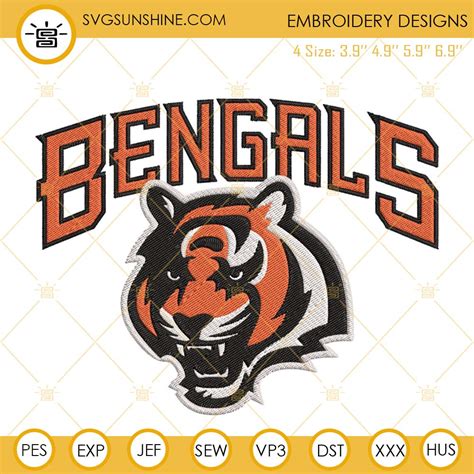 Bengals Logo Embroidery Designs Cincinnati Bengals Embroidery Machine