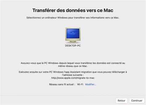 Une Version De Lassistant Migration Depuis Windows Dédiée Pour Macos