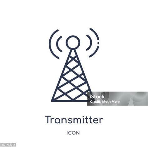 연소 개요 컬렉션에서 선형 송신기 아이콘입니다 얇은 라인 송신기 벡터 흰색 배경에 고립입니다 송신기 유행 그림 0명에 대한 스톡 벡터 아트 및 기타 이미지 Istock