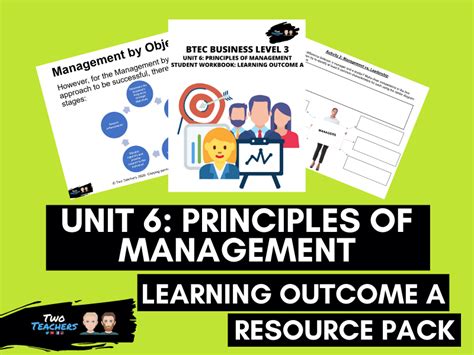 Btec Business Unit 6 Principles Of Management Resource Pack Two Teachers