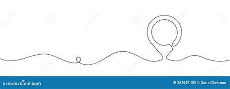 Map Pin Line Background Location Continuous Line Drawing Of GPS Icon Vector Illustration