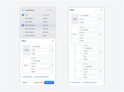 Datagrid Table Filters For Saas Dashboards And Web Apps By Virgil Pana
