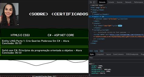 Ajuda Com Footer Da Página De Desafio Html5 E Css3 Parte 4 Avançando No Css Alura Cursos