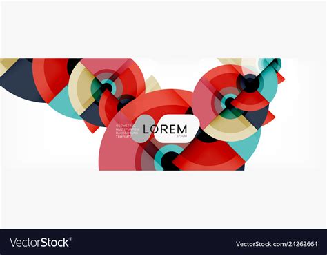 Circle Composition Geometric Minimal Royalty Free Vector