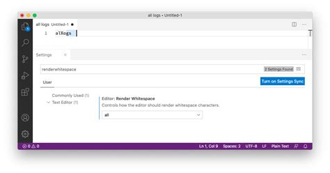 RenderWhitespace All Rendering Broken For Words All Logs Issue Microsoft Vscode