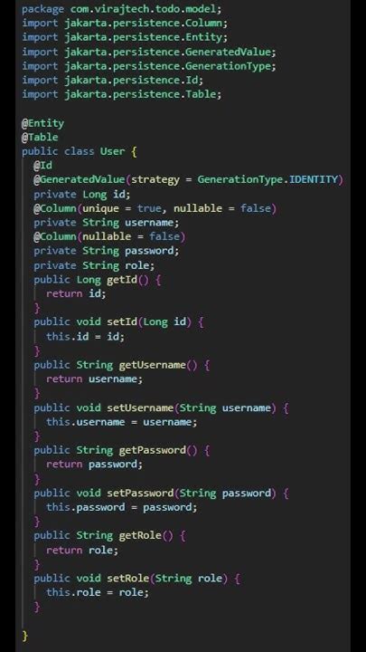 Userjava Class Spring Boot User Class For Spring Boot Security