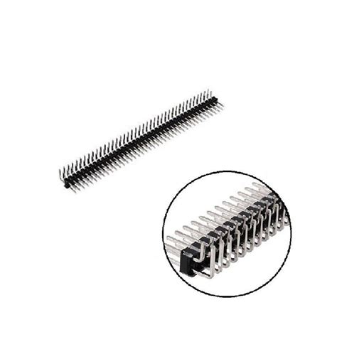40 Pin 2x40 2 54mm 90 Derece Erkek Erkek Header Altın Kaplama