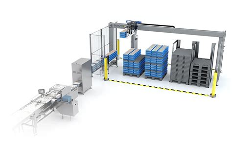 Fully Automated Tray Stack Palletizing Machine Sanovo Stack Palletizer 40 000 80 000 Eggs