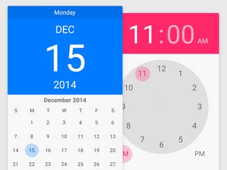 Android Lollipop Date Time Pickers PSD Free Mockup FreeImages