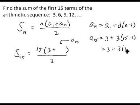 Find The Sum Of The Arithmetic Sequence