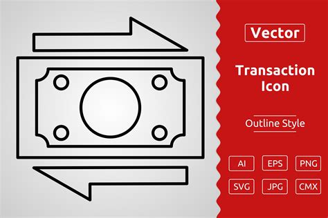 Vector Transaction Outline Icon Design Graphic By Muhammad Atiq · Creative Fabrica